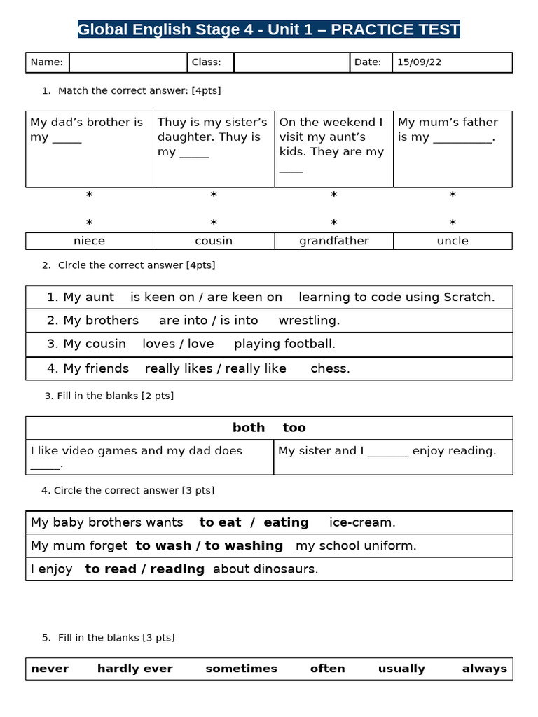 GE 4 EoU1 Test | PDF