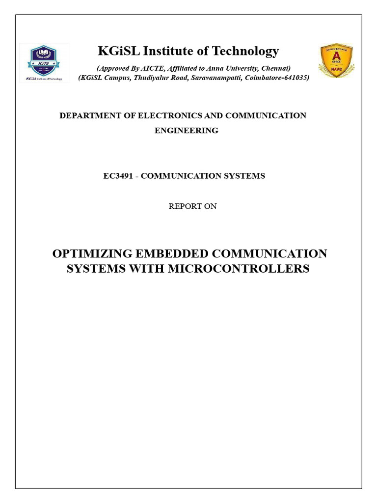 Communication System Assignment 2 (2) | PDF | Embedded System | Internet Of Things