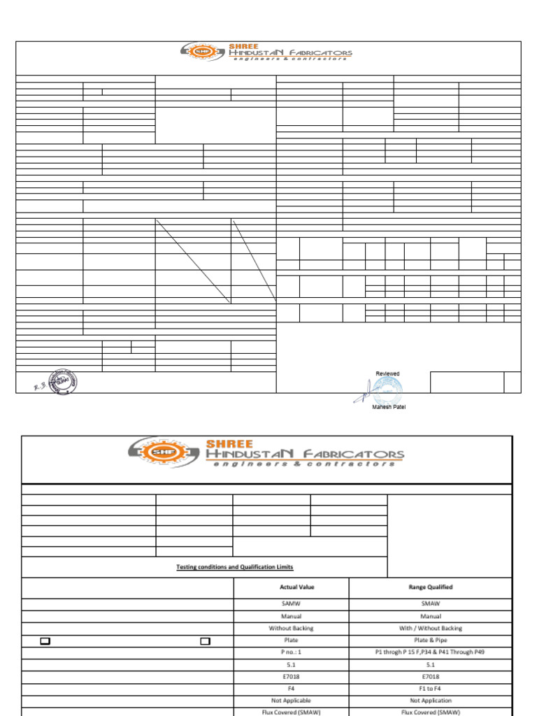WPS Smaw | PDF | Welding | Construction