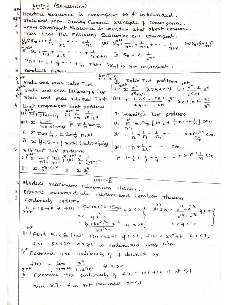 Real Analysis Imp List | PDF