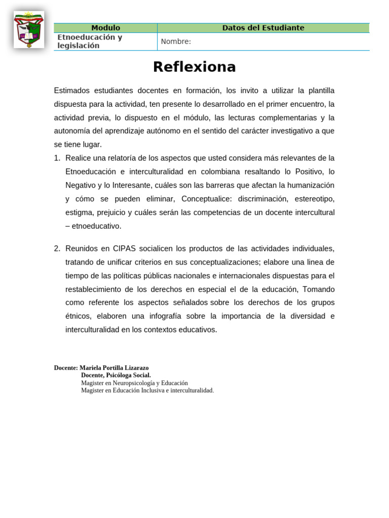 Actividad de Reflexion | PDF