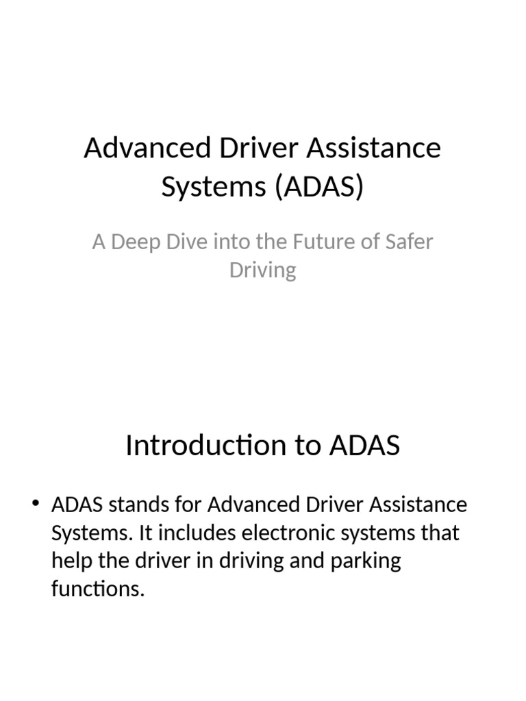 ADAS Presentation Corrected | PDF
