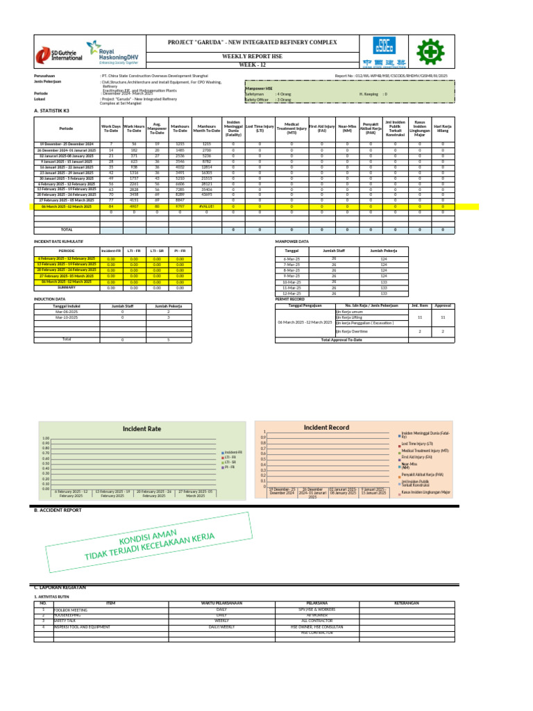HSE Weekly Report Week 12 CSCODS | PDF