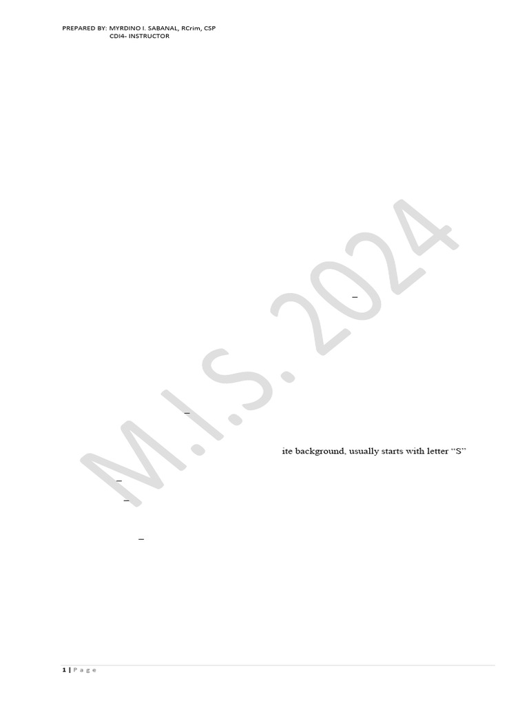 SABANAL-CDI4-READING-HANDOUTS-2024 | PDF | Traffic | Traffic Light