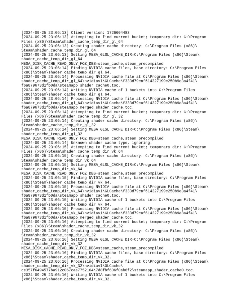 Shader Log | PDF | Directory (Computing) | Computer File