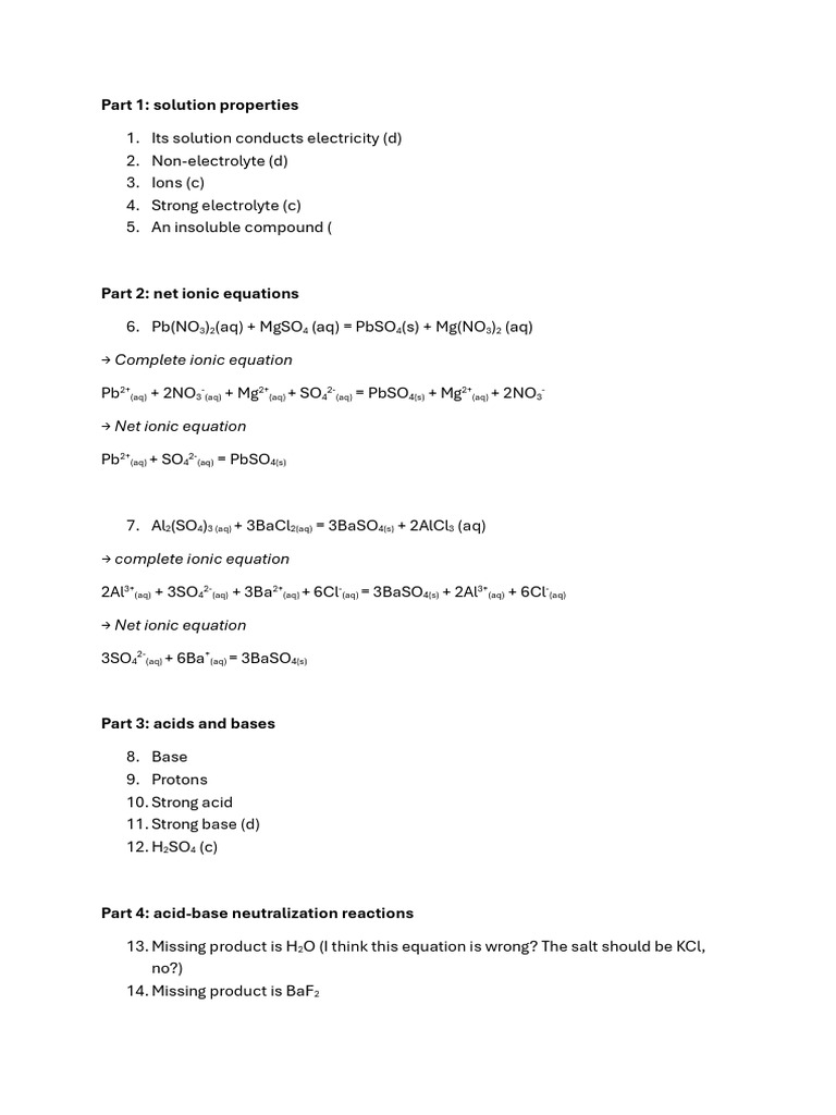 Chemistry Assignment 4 Answers 2 Pdf 3201