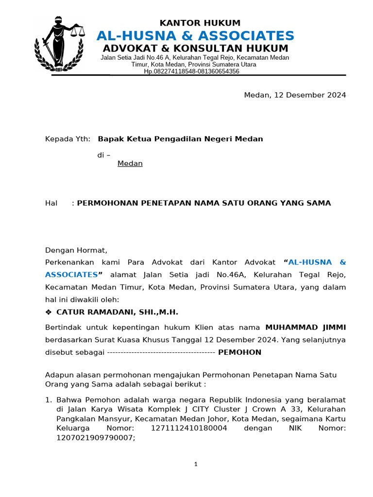 Permohonan Ganti Nama | PDF