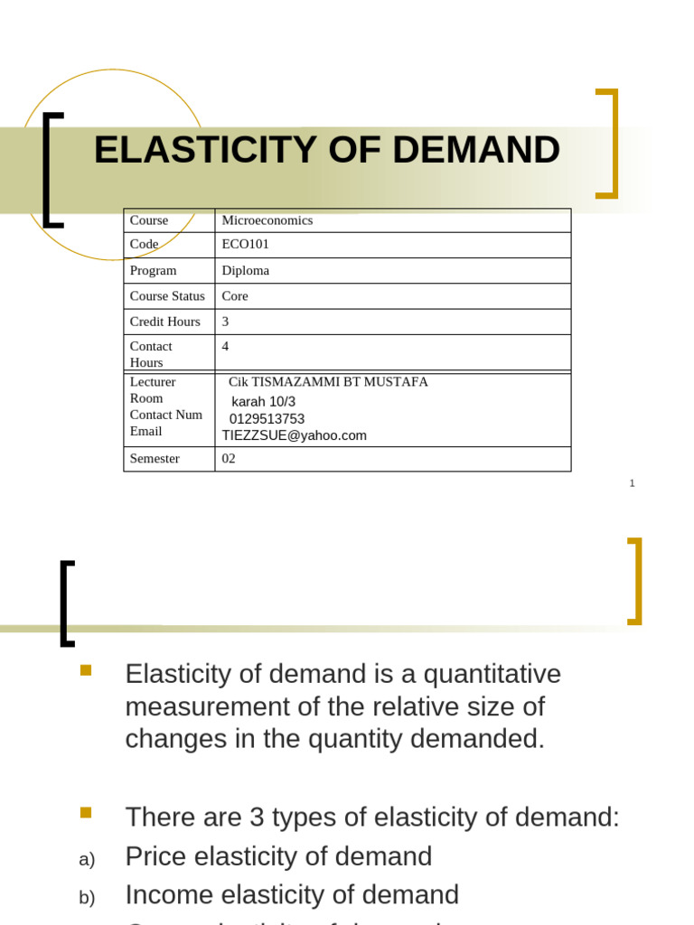 Elasticity of Demand | PDF | Elasticity (Economics) | Demand