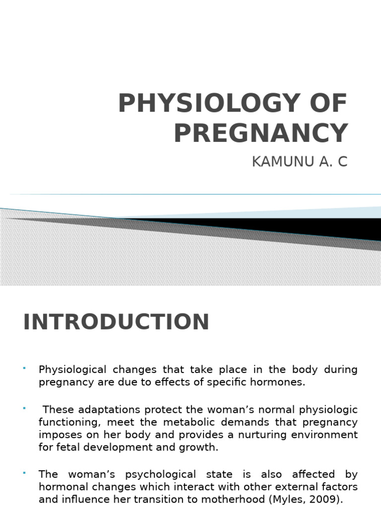 Pregnancy Physiological Changes Explained | PDF | Uterus | Vagina