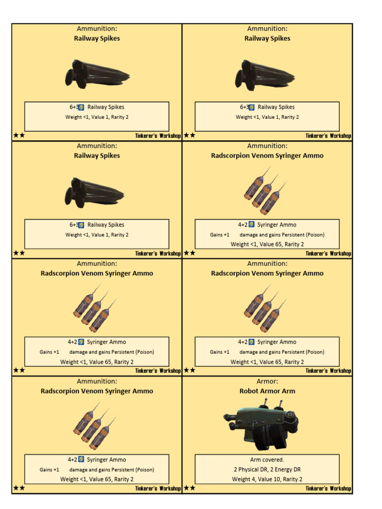 Fallout 2d20 - Loot Cards - Wave 3 - Tinkerer - S Workshop (36) .PDF ...