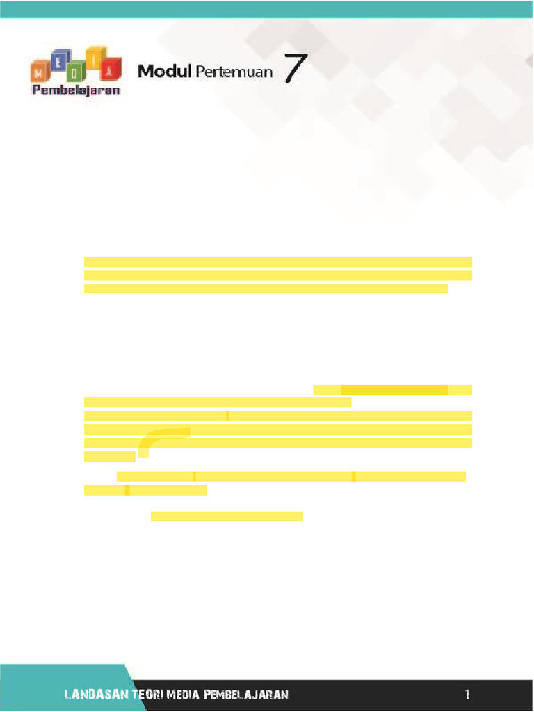 IPD - MP - Modul Pertemuan 7 - Landasan Teori Media Pembelajaran | PDF