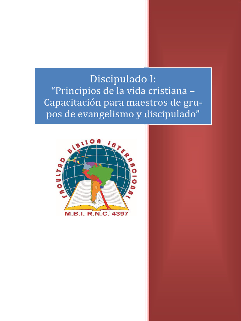 CL11301 Discipulado I Material de Estudio | PDF | Cristo (título) | Dios