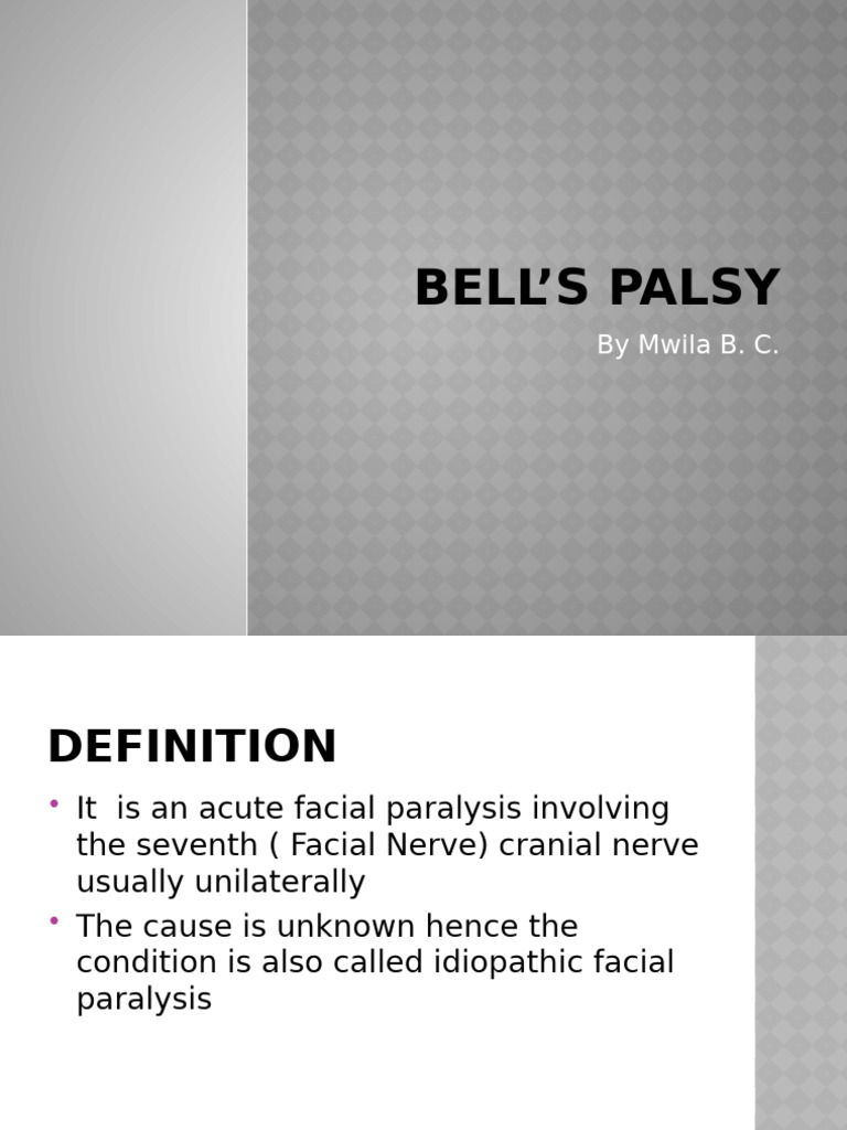 Bell's Palsy - THE MULAS | PDF | Diseases And Disorders | Medical Specialties