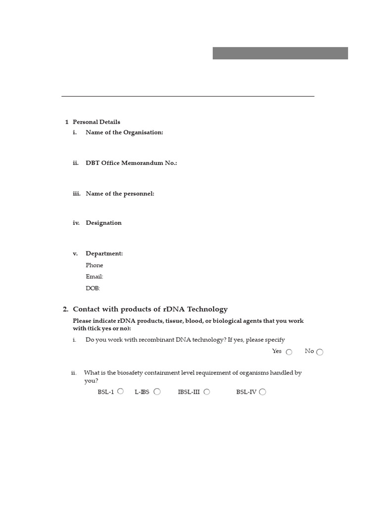 Medical Surveillance Report Form A4 | PDF | Recombinant Dna | Health ...