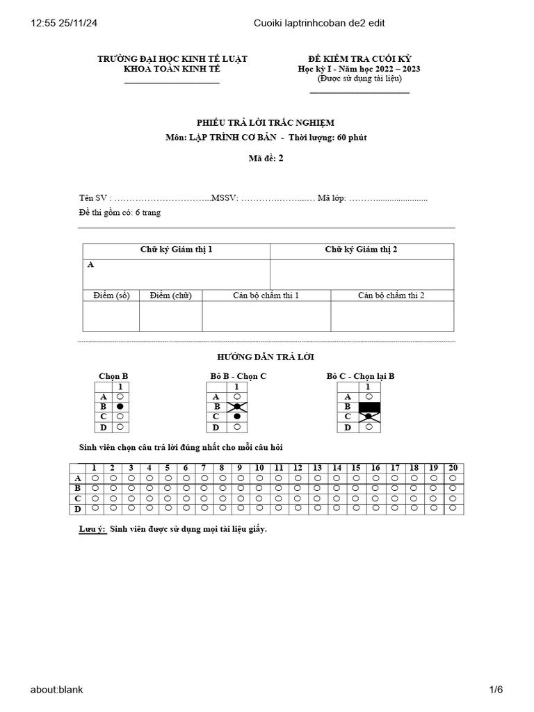 Cuoiki Laptrinhcoban De2 Edit | PDF