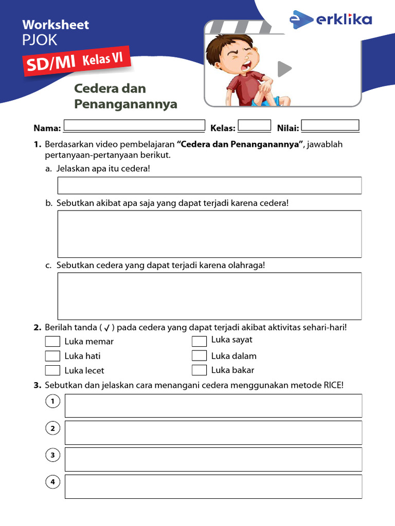 SD Pjok Kelas Vi - Cedera Dan Penanganannya | PDF