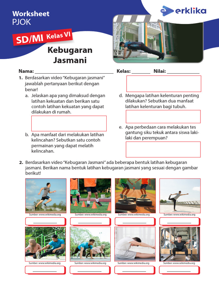 SD PJOK KELAS VI - KEBUGARAN JASMANI | PDF