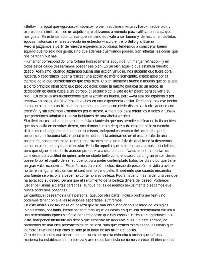Eco - Historia de La Belleza | PDF | Belleza | Immanuel Kant