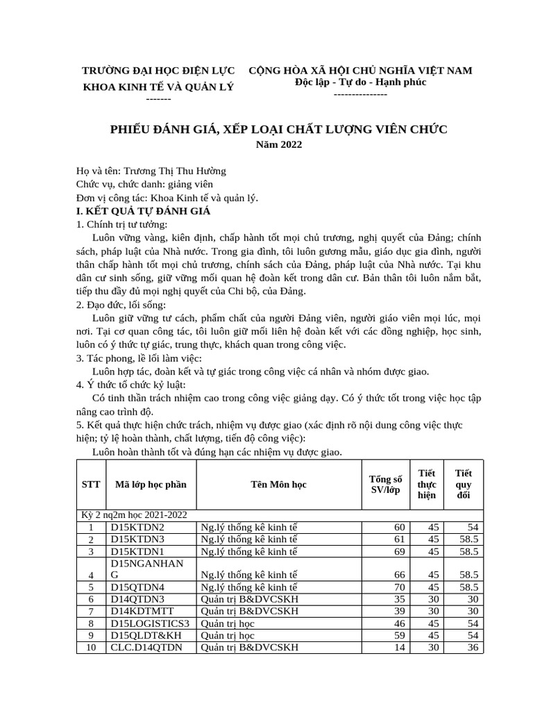 KTQL - Phieu Bau Va Bien Ban 2020-2021 - CSTD | PDF