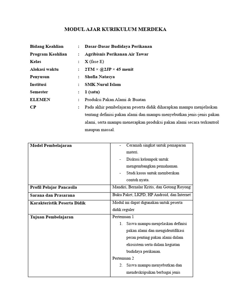 Modul Produksi Pakan (X) | PDF