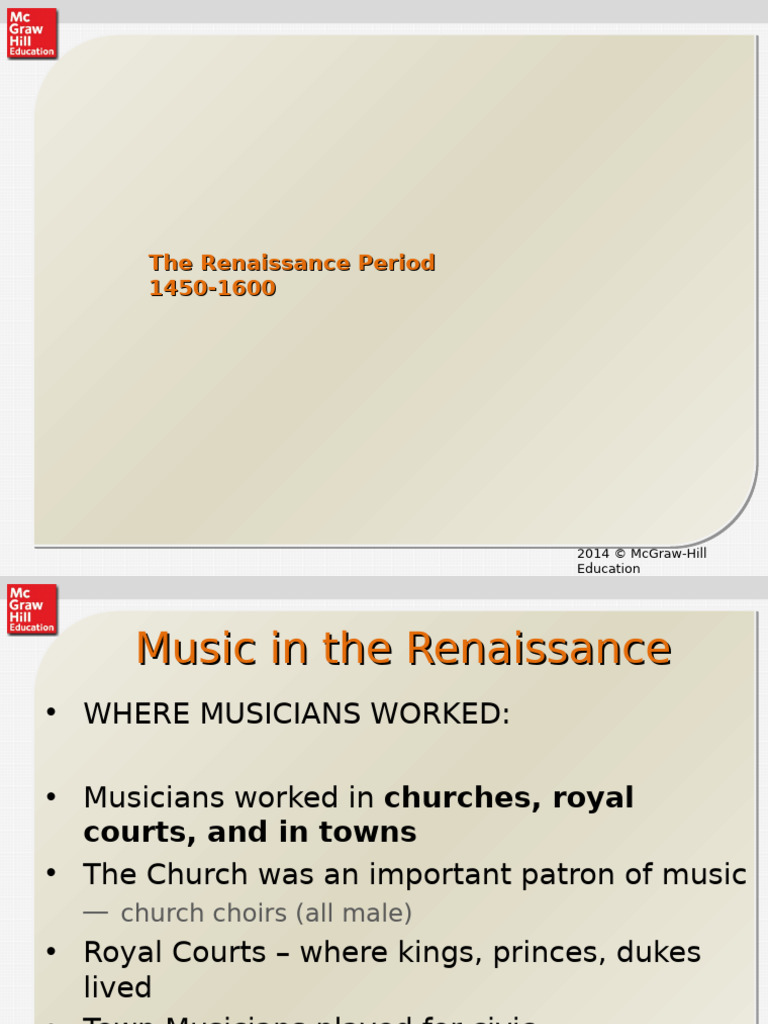 Renaissance Period PowerPoint | PDF | Choir | Performing Arts