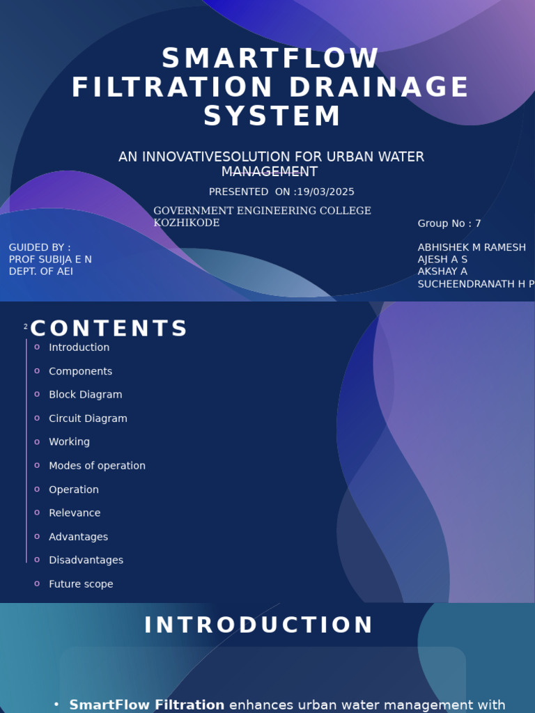 Smartflow Filtration Drainage System | PDF | Relay | Pump
