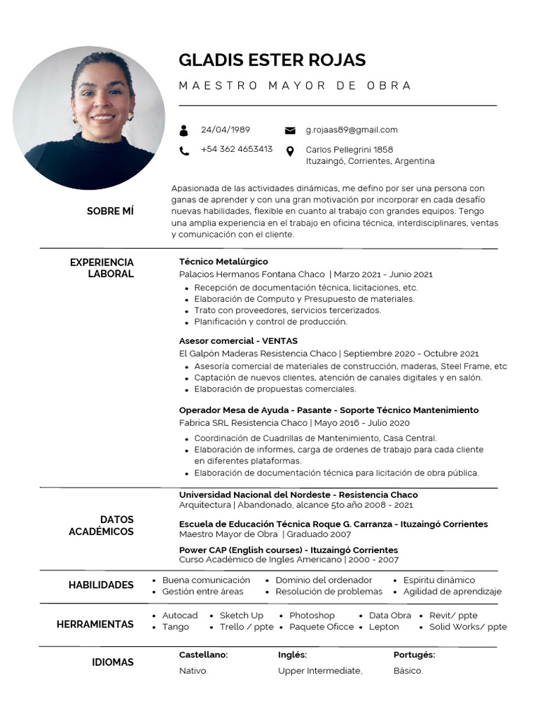 Gladis E Rojas CV Resume 2024 | PDF