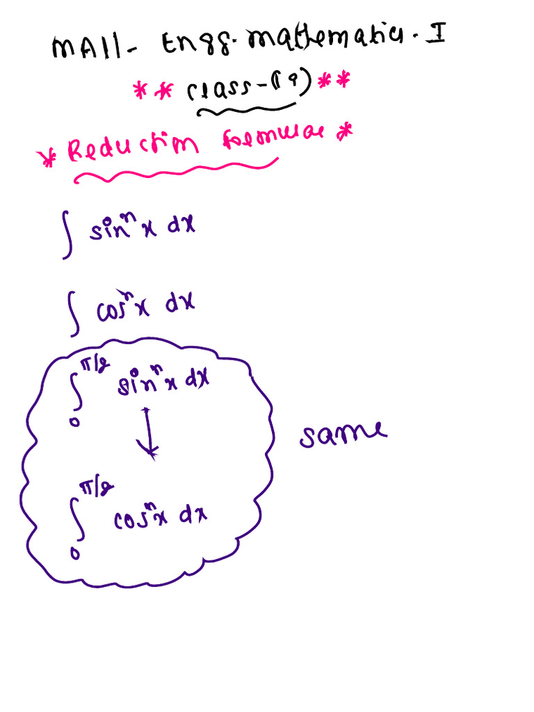 Reduction Formula | PDF