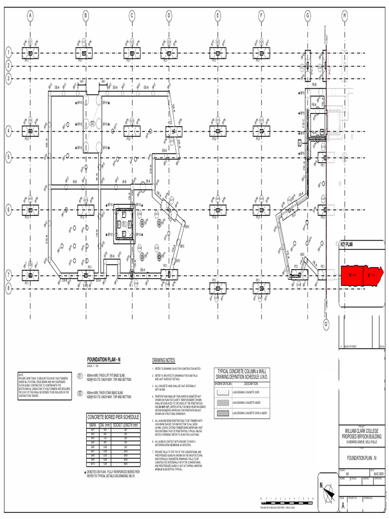 Foundation Plan for Bryson Building | PDF