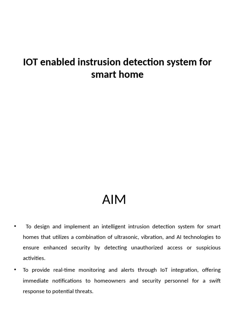 Intrusion Detection Smart Home-1 | PDF | Arduino | Internet Of Things