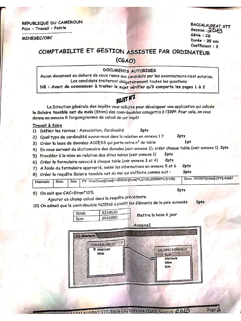 Bac STT 2019 Cgao Gcao | PDF
