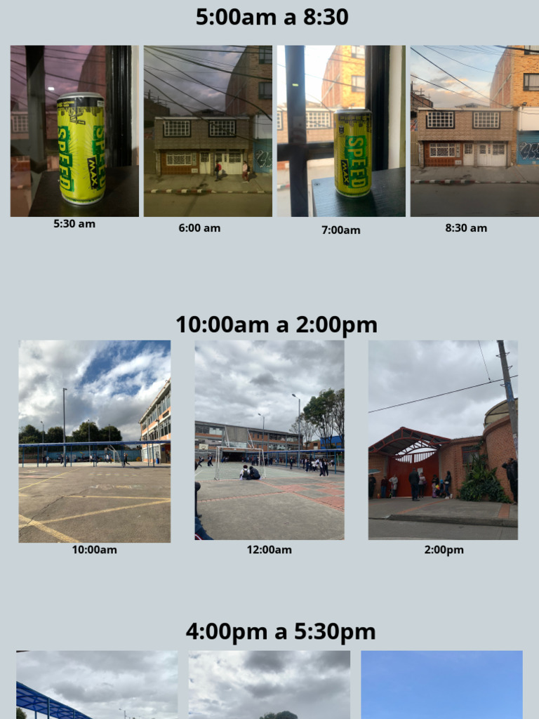 Daily Schedule from 5 AM to 7 PM | PDF