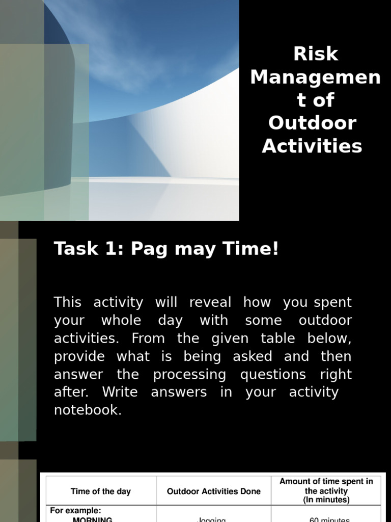 Risk Management of Outdoor 4th | PDF | Risk | Hazards