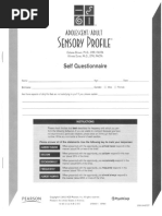 Sensory Profile Scoring Sheet | PDF
