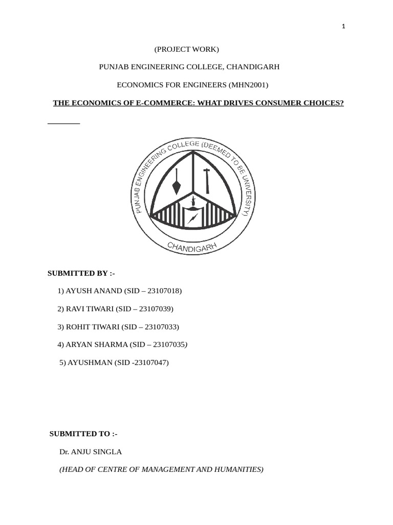 Economics_Project_Work (final submission file ) (1) | PDF | Online ...