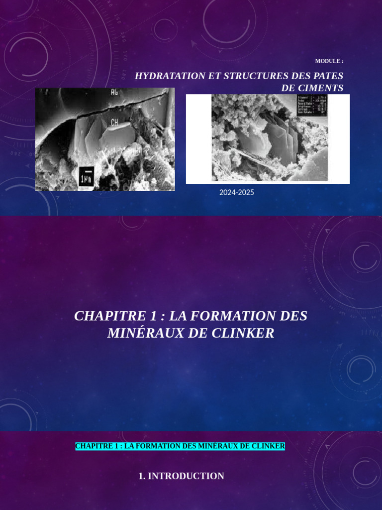 Chapitre 1-Formation Des Minéraux de Clinker | PDF | Ciment | Chaux