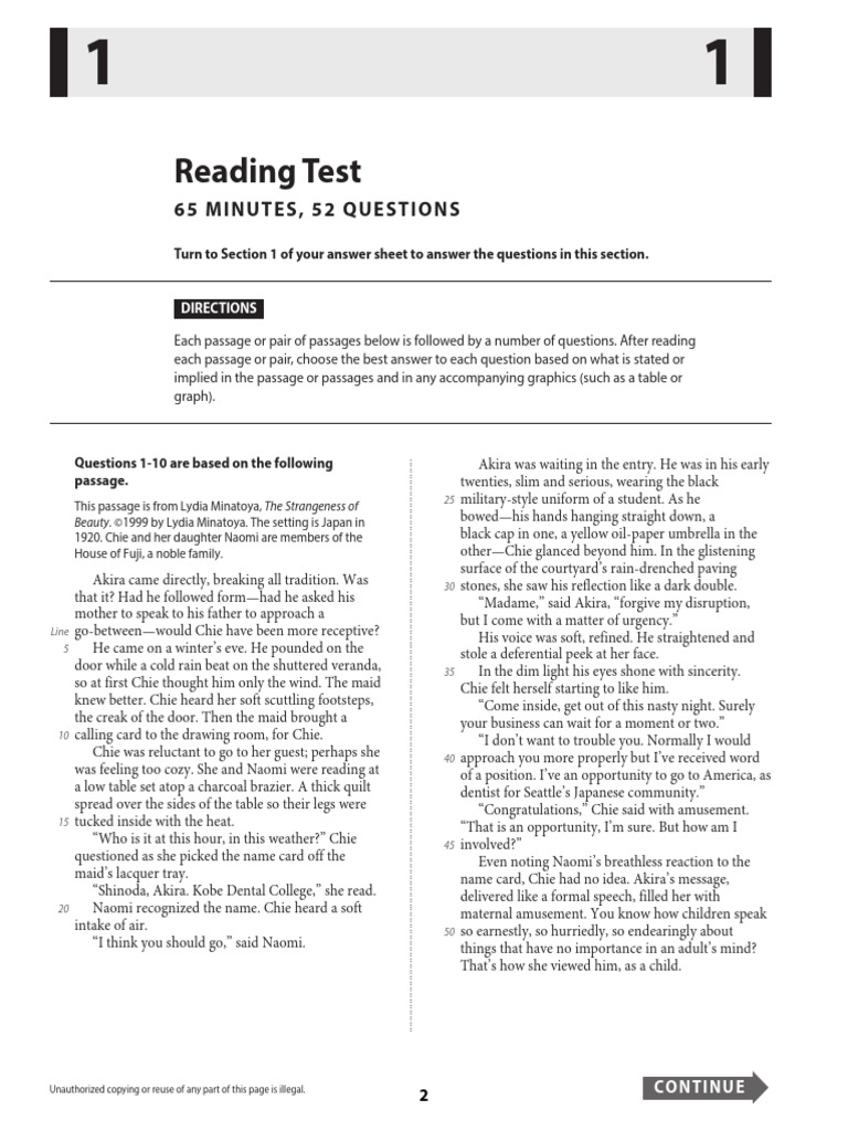 EST 2025 Reading Test Overview | PDF | Gift