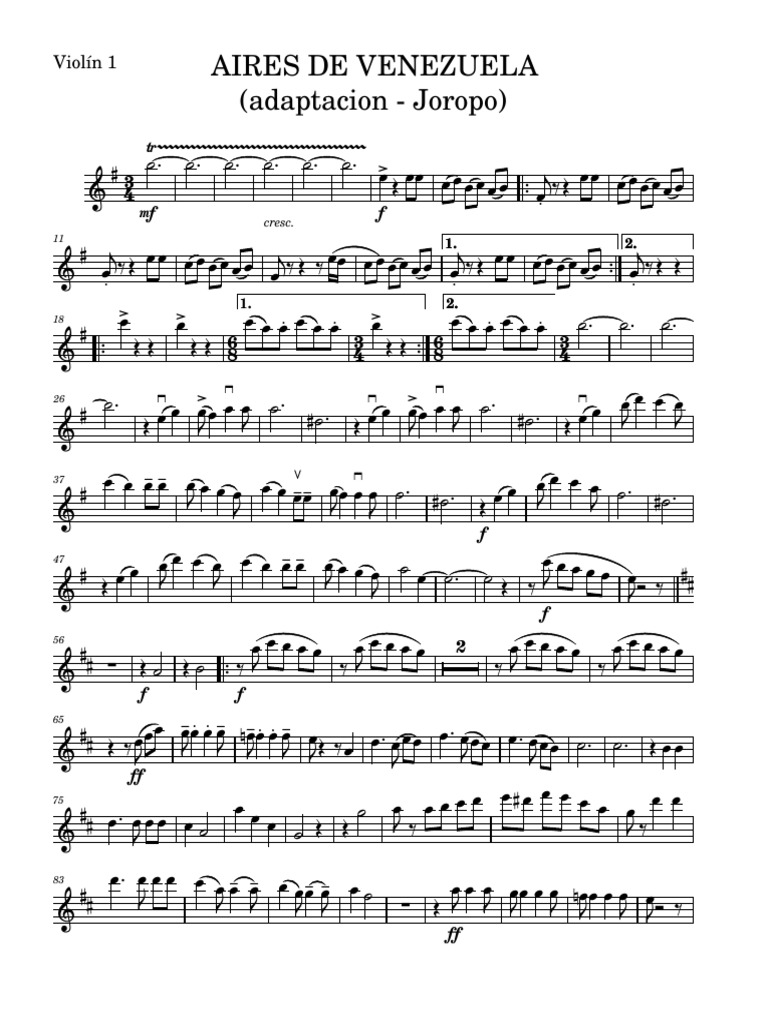 VLN 1 Joropo AIRES - DE - VENEZUELA | PDF