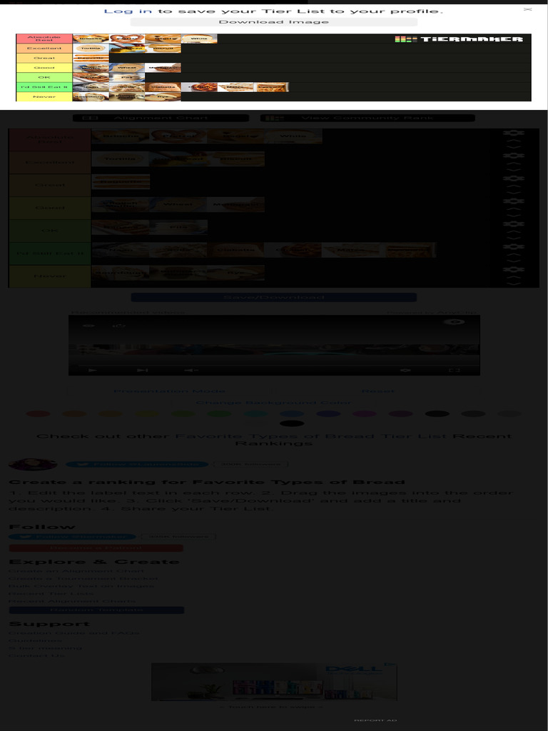 Create a Favorite Types of Bread Tier List - Tier… | PDF