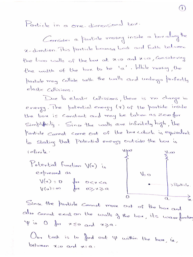 Particle in 1-D box | PDF