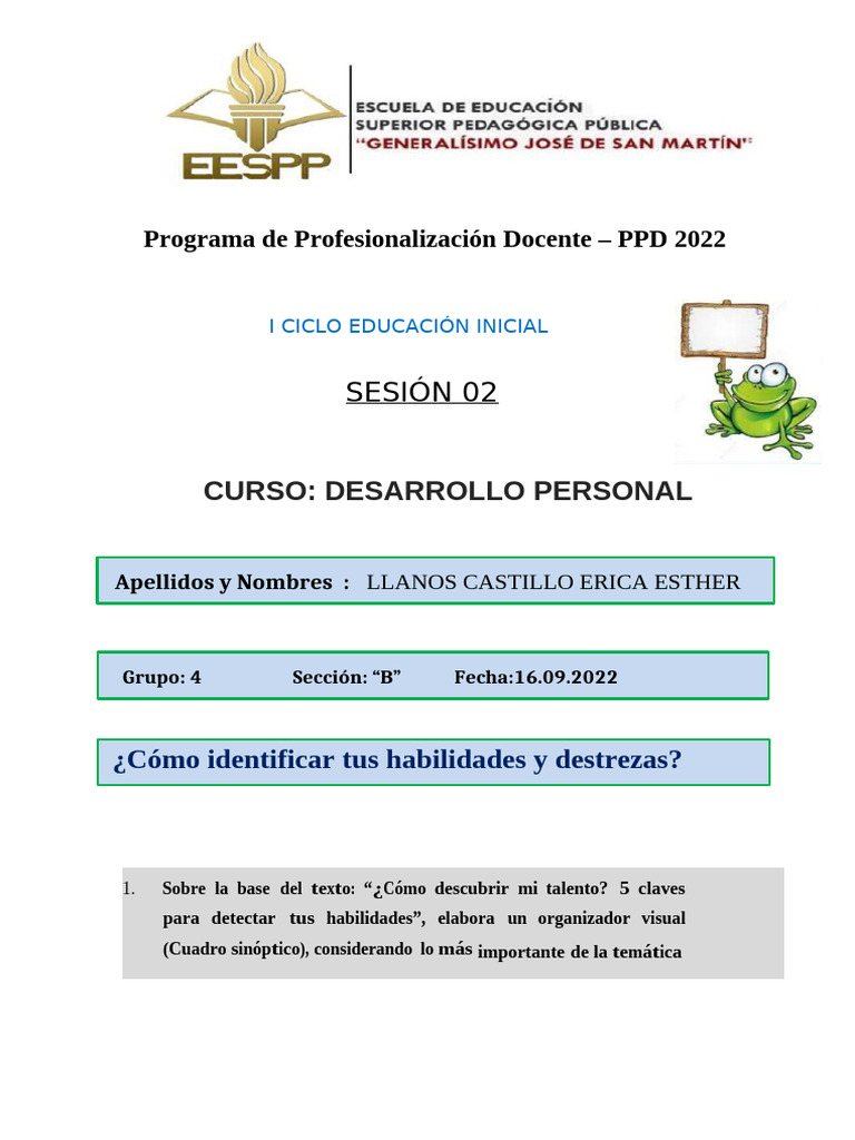 Identificación de Habilidades y Destreza | PDF | Aprendizaje | Cognición