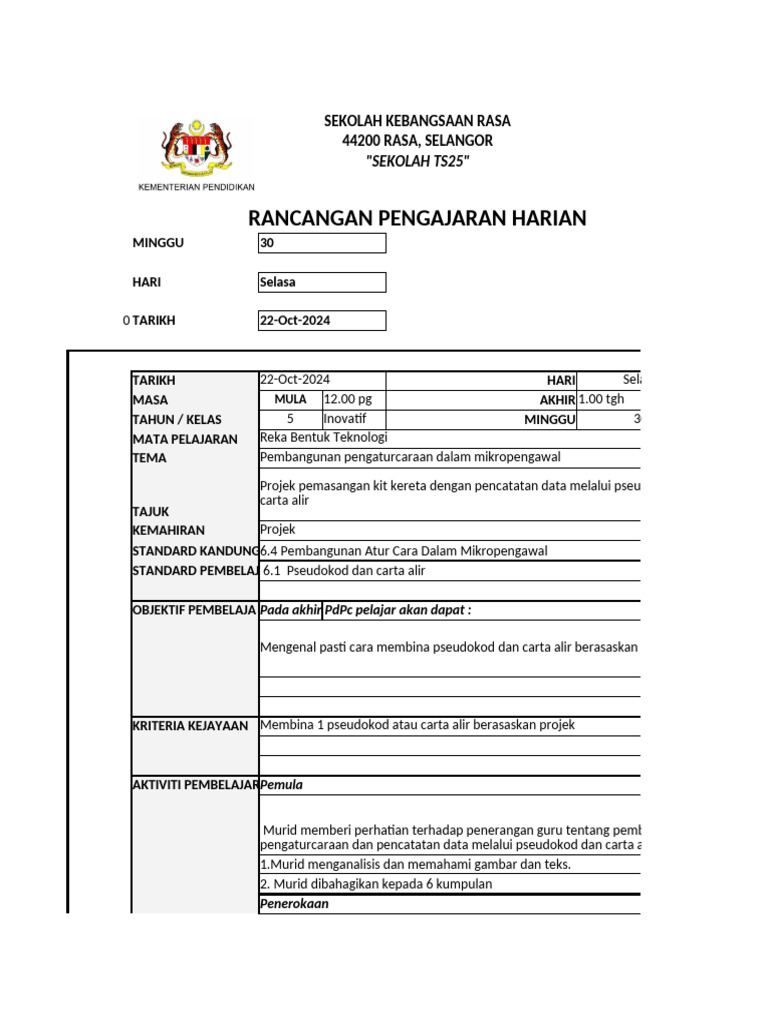 RPH RBT 5 Inovasi | PDF