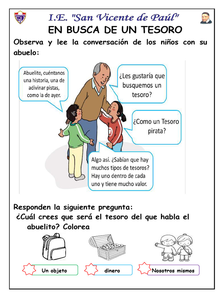 Ficha de Tutoría - en Busca de Un Tesoro | PDF