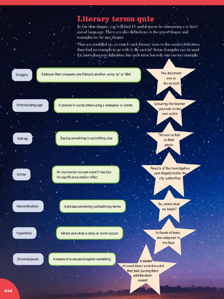 Literary Terms Quiz | PDF