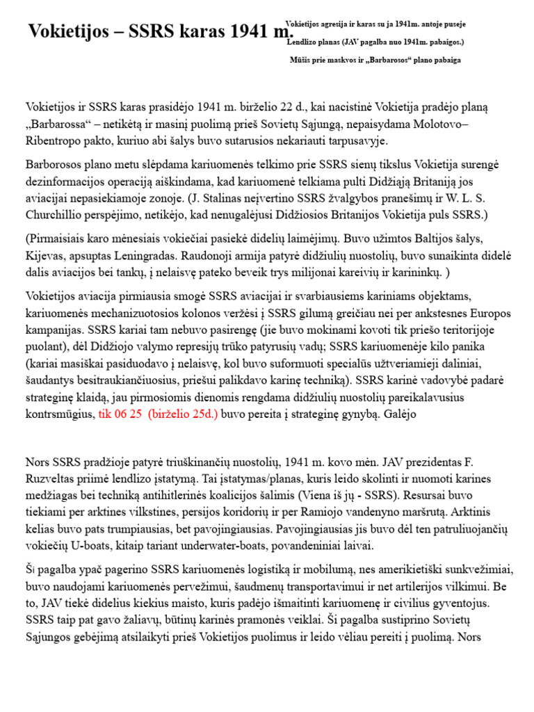 SSRS-Vokietija II Pasaulinis Tekstas | PDF