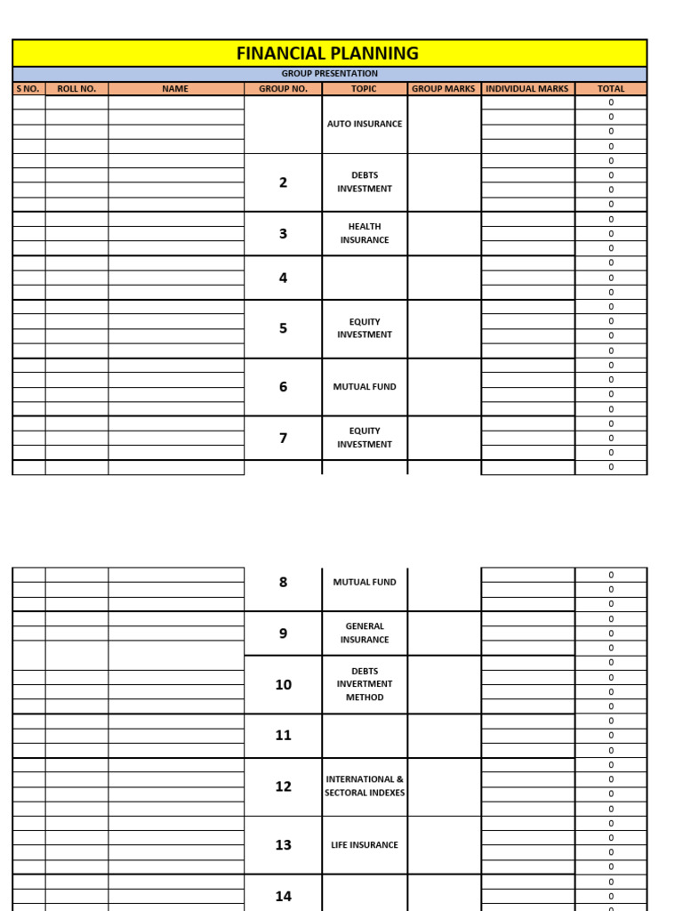 Financial Planning Group Presentation SEM III-1 | PDF