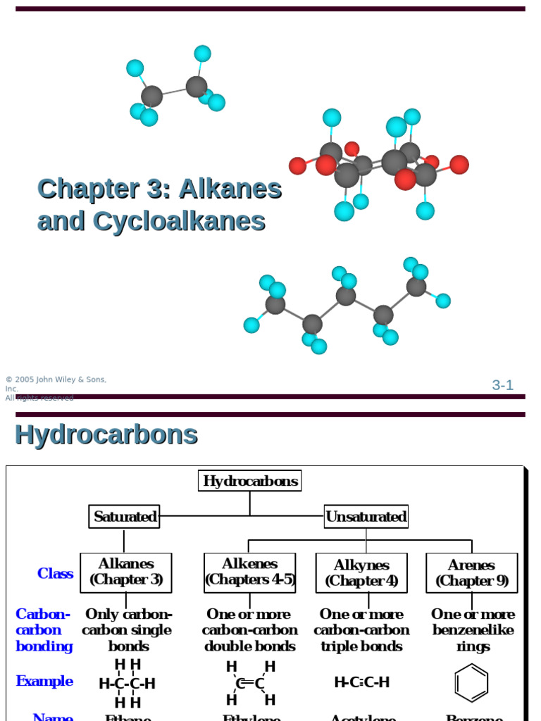 ch03 Alkanes and Cycloalkanes | PDF | Conformational Isomerism | Alkane