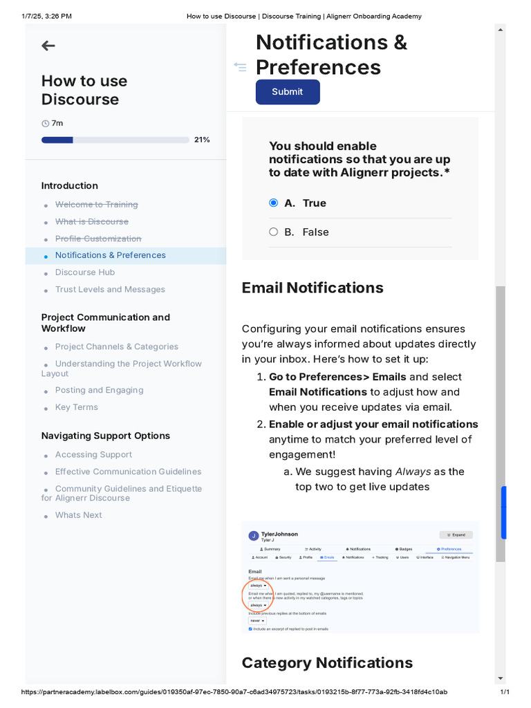 How To Use Discourse - Discourse Training - Alignerr Onboarding Academy ...