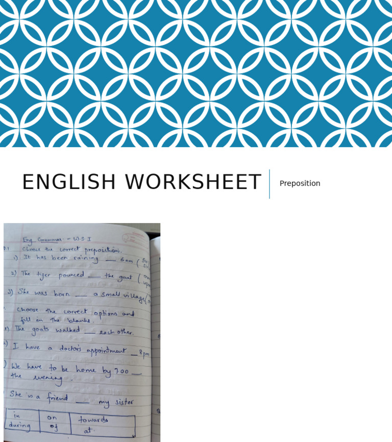 English Worksheet 02 | PDF