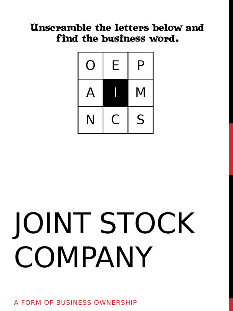 Joint Stock Company | PDF | Sole Proprietorship | Business